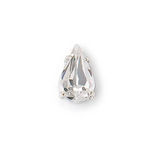 Pear MAXIMA in Jewelry Cup, Silver - Preciosa Components